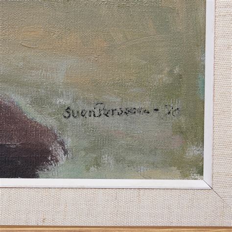 Sven Persson Södra Öland Olja På Duk Signerad Konst Måleri