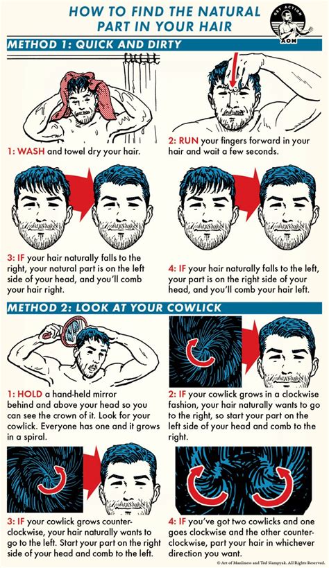How To Find The Natural Part In Your Hair The Art Of Manliness