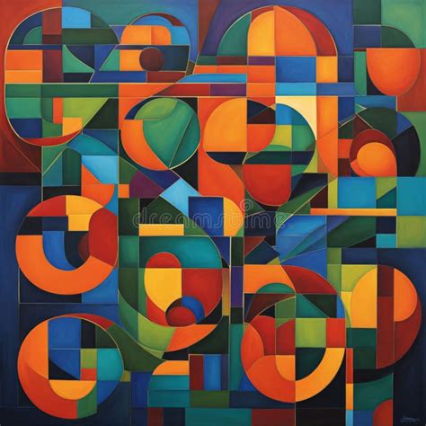 An Abstract Representation Of Unity And Diversity Through Geometric Shapes And Vibrant Colors