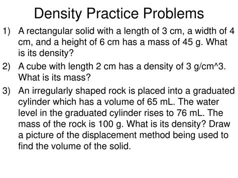 Density Problems