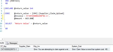 c calling a stored procedure that has dynamic values based on