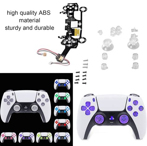 Ps5 Controller Led Light Button Kit Diy Light Panel Board Luminated D Pad Omnidata