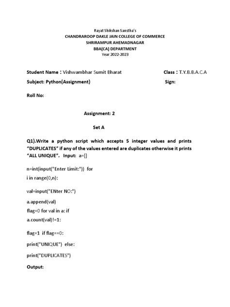 Sumit Python Assignment2 Pdf