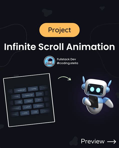 stella coding html css javascript infinite scroll animation