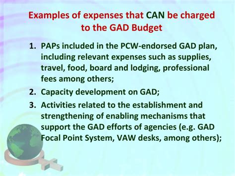 Gad Budget Expenses Guidelines And Planning