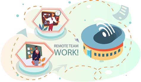 원격 작업 및 네트워크 온라인으로 연결하고 재택근무를 하는 전문 비즈니스 텔레워커 가정 생활에 대한 스톡 벡터 아트 및 기타 이미지 가정 생활 개체 그룹 격리