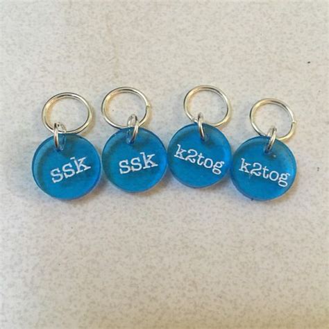 Stitch Markers For Knitting Decrease Ssk K2tog Acrylic Etsy Stitch