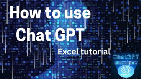 Chatgpt Excel Ai Step By Step Learning Ai Excel Function Youtube