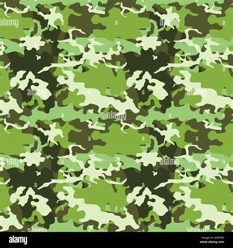 Green Army Camo Vector Texture Seamless Military Fashion Pattern