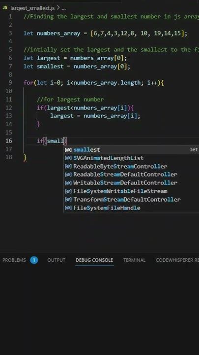 Find the largest and smallest element in an array with JavaScript - YouTube