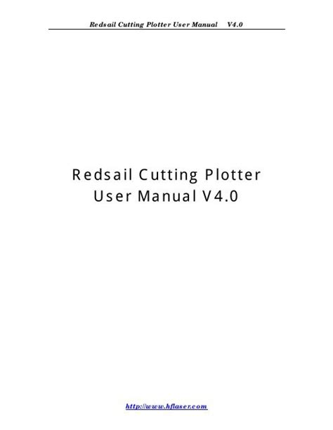 Redsail Cutting Plotter Pdf