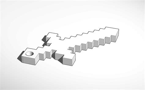 3d Design Minecraft Sword Tinkercad