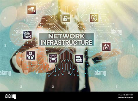 Writing Note Showing Network Infrastructure Business Concept For