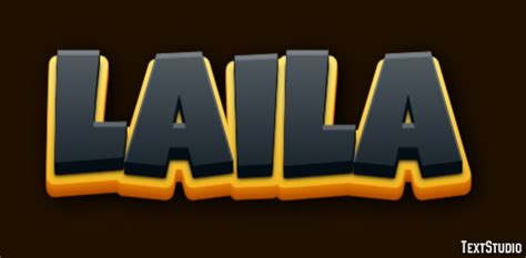 Laila Text Effect And Logo Design Name