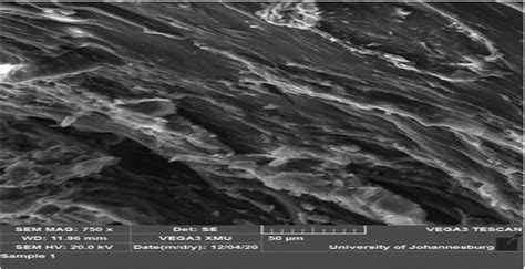 Sem Micrograph Of Fibrillated Polystyrene Clay Composite Containing