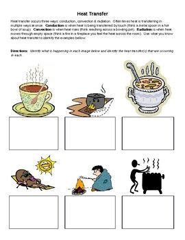 This Is A Practice Worksheet Identify The Type Of Heat Transfer Draw