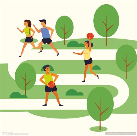 运动人物插画设计图 广告设计 广告设计 设计图库 昵图网