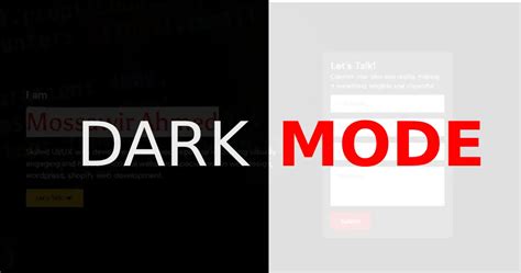 Creating A Simple Dark Mode Toggle With Html Css And Javascript Mossawir Ahmed Freelance