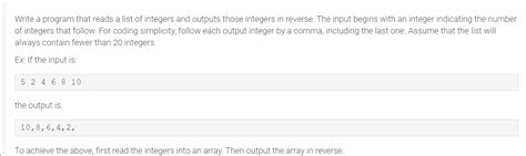 solved write a program that reads a list of integers and