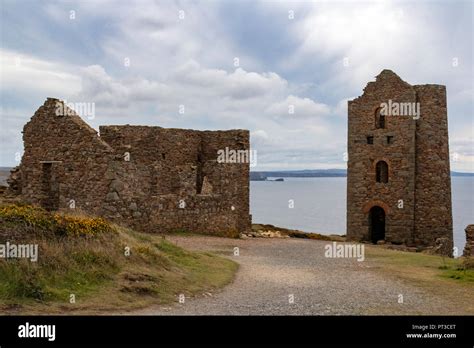 Wheal Coates Tin Mine Track Whim Engine House And Stamps And Whim