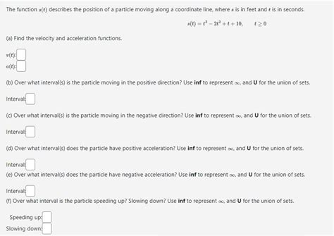 solved the function s t describes the position of a