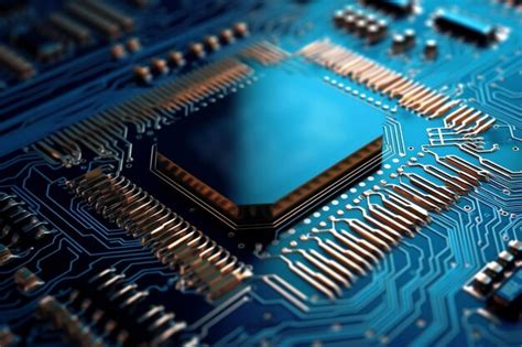 Premium AI Image Closeup On An Advanced CPU Ram Microchip Of A Powerful Computer Board