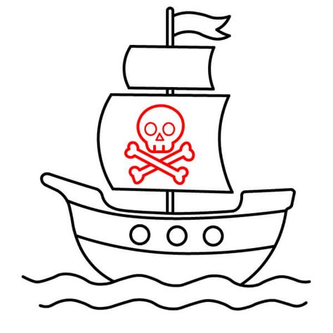 Step 9 Color The Pirate Ship