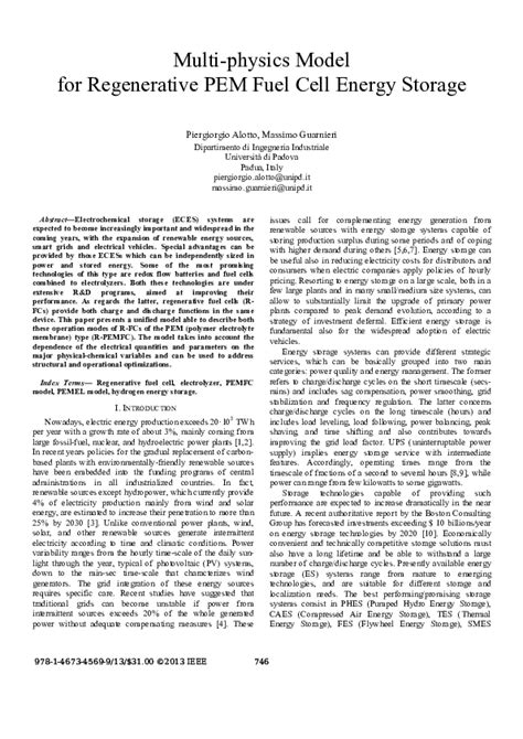 Pdf Multi Physics Model For Regenerative Pem Fuel Cell Energy Storage