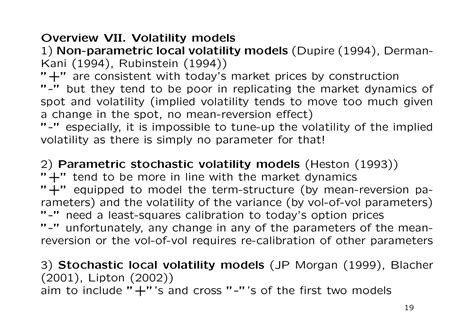 stochastic local volatility models theory and implementation pdf