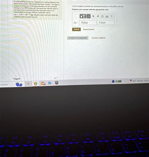 A Molecules Bond Can Be Modeled As A Spring Between Two Atoms That Vibrate With Simple Harmonic A Molecules Bond Can Be Modeled As A Spring Between Two Atoms That Vibrate With Simple Harmonic