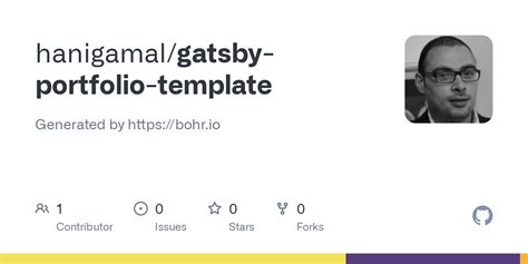 Github Hanigamalgatsby Portfolio Template Generated By