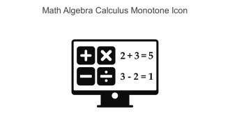 Math Algebra Calculus Monotone Icon In Powerpoint Pptx Png And Editable Eps Format PPT Slide
