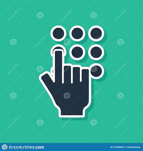 Blue Password Protection And Safety Access Icon Isolated On Green Background Security Safety