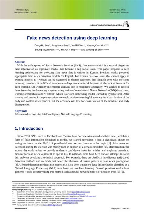 Pdf Fake News Detection Using Deep Learning · Fake