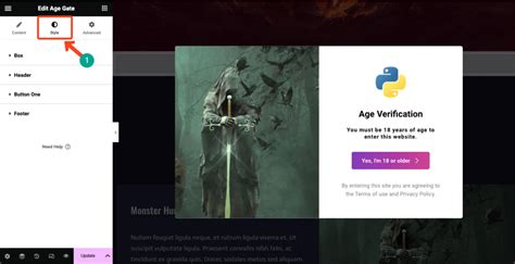 Elementor를 사용하여 Wordpress에 연령 확인을 추가하는 방법 Wpade