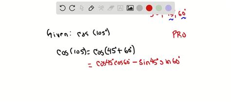 Solved Use An Addition Or Subtraction Formula To Find The Exact Value
