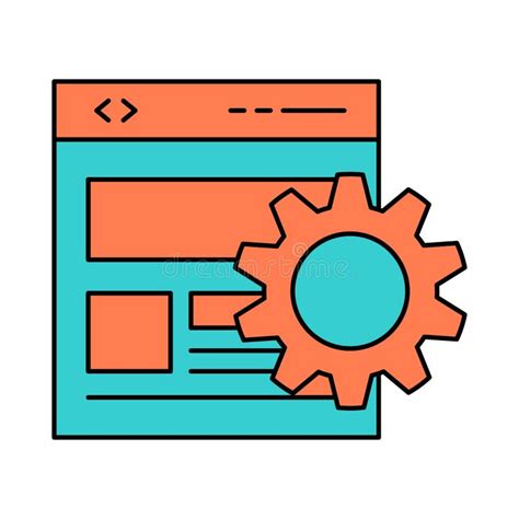 computer website gear web ui website maintenance icon stock vector