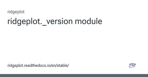 Ridgeplotversion Module Ridgeplot Docs 032