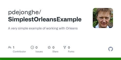 Github Pdejonghesimplestorleansexample A Very Simple Example Of