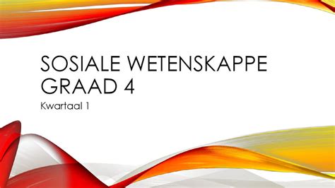 Sosiale Wetenskappe Graad 4 Kwartaal 1 PowerPoint Cs Summaries