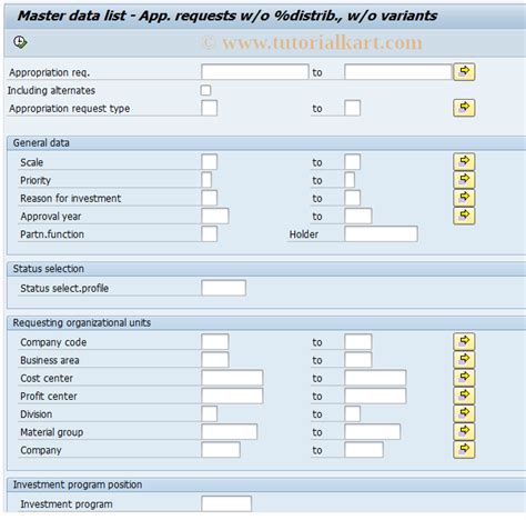 IMD SAP Tcode App Req Create Form Transaction Code
