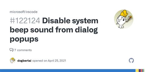 Disable System Beep Sound From Dialog Popups Issue Microsoft Vscode GitHub