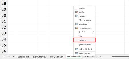 How To Hide Or Unhide Excel Sheets