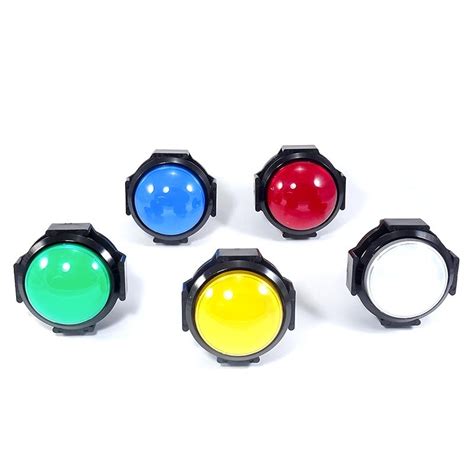 Rounded Convex LED Illuminated Arcade Button 60mm Arcade Express