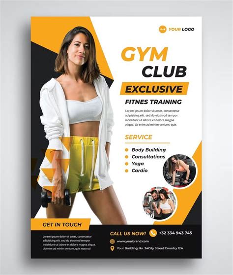 Gym Fitness Flyer Design Template Psd Fitness Flyer Fitness Design