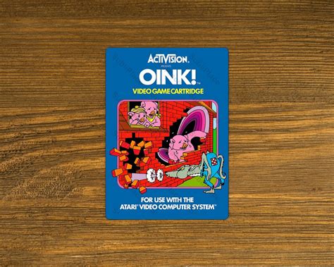 Oink Atari 2600 Box Cover Video Game Image On A Fridge Magnet 25x35