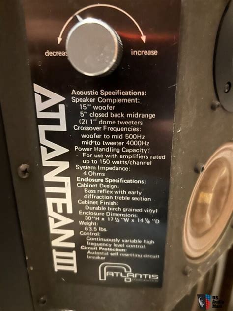 ATL Atlantis Atlantean III Speakers