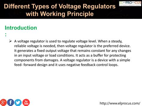 different types of voltage regulators with working principle pptx