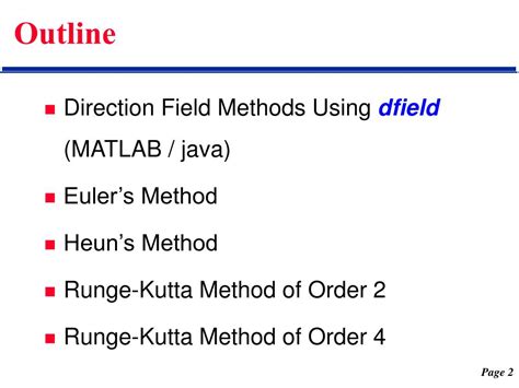 Ppt Chap 2 Numerical Methods For First Order Differential Equations