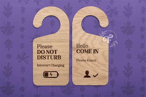Do Not Disturb Introvert Charging Door Hanger For Introverts Home